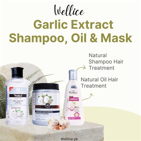 Buy Wellice Garlic Hair Shampoo Oil And Mask Nourish And Strengthen