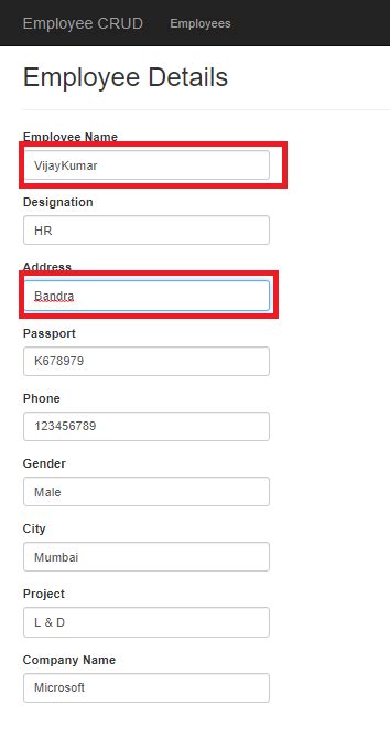 Crud Using Aspnet Mvc 5 And Entity Framework