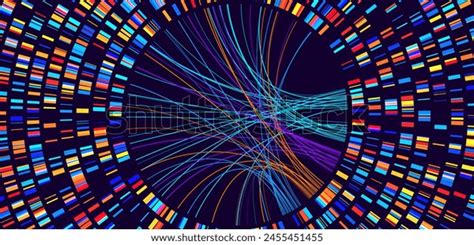 Circular Big Data Graph Dna Test Stock Vector Royalty Free 2455451455