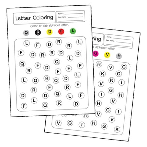 Abc Alphabet Practice Color Or Dab Letter A Z Alphabet Letter