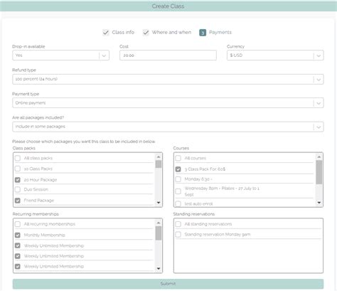 Create A Class Classfit
