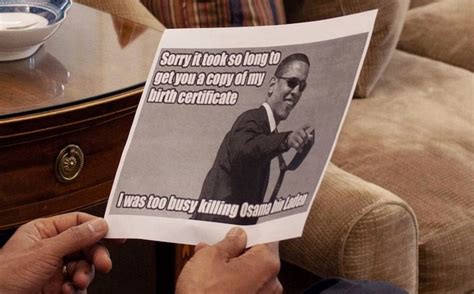 Pictured Obama Laughs At Meme Of Himself In Newly Released Photo From