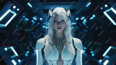Premium Photo Beautiful Depiction Of A Princesslike Robot Woman