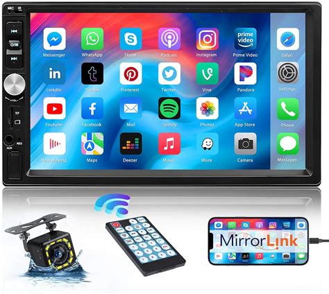 Double Din Car Stereo With Backup Camera 7 Inch Touch