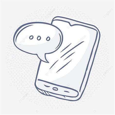 간단한 스마트 폰 낙서 벡터 일러스트 레이 션 귀여운 손으로 그린 스타일 핸드폰 전자 손으로 그린 Png 일러스트 및 벡터 에 대한 무료 다운로드 Pngtree