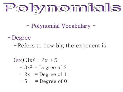 Introduction To Polynomials Pptx