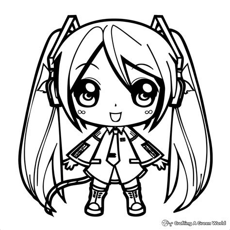 Hatsune Miku Coloring Pages Free Printable