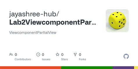 GitHub Jayashree Hub Lab2ViewcomponentPartialView ViewcomponentPartialView