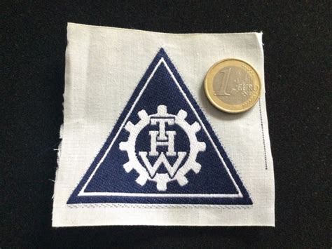 Altes Thw Technisches Hilfswerk Patch Abzeichen Aufnäher Original In Kiel Steenbek Projensdorf