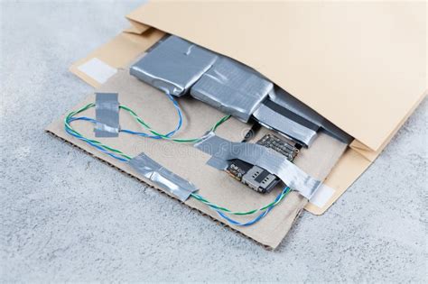 Mail Bomb Ied Improvised Explosive Device With C4 And Cell Phone