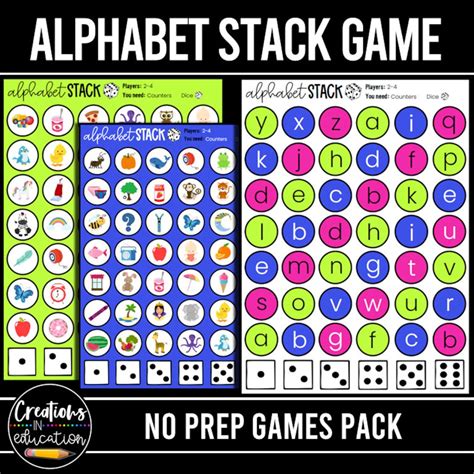 Alphabet Stack Letter Sound Recognition Game Etsy