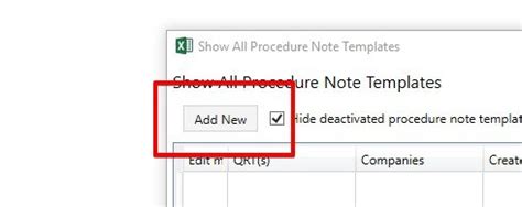 Add Procedure Note User Guide Current Version
