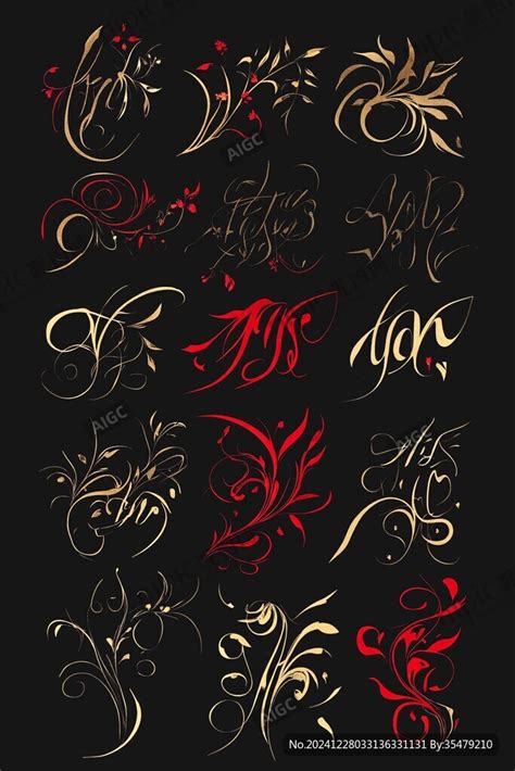 Ai创作图花体字设计 花纹字体设计 欧美风格花纹 花体字装饰字 花体字母logo 欧式花纹字母标志 美字艺术字 花体英文 欧美花纹图案 欧美