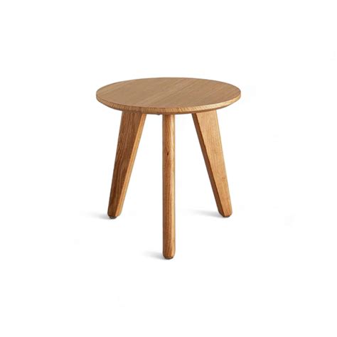 Table Basse Nordique Ronde En Placage Chêne Clair Ou Noir