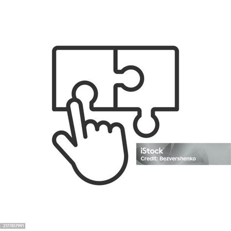 솔루션 라인 설계 해결책 문제 해결 답변 접근 방식 전략 해결 창의성 통하고 있는 백색 배경 벡터 솔루션 인 라인 디자인 편집 가능한 획 아이콘 가까이 옴에 대한 스톡 벡터