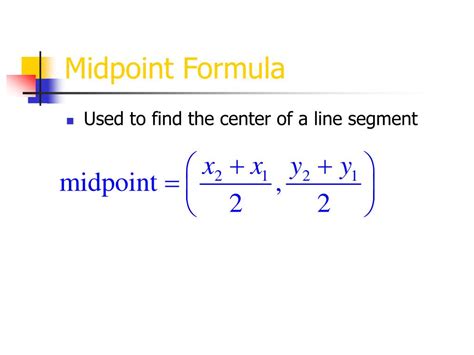 Midpoint Formula