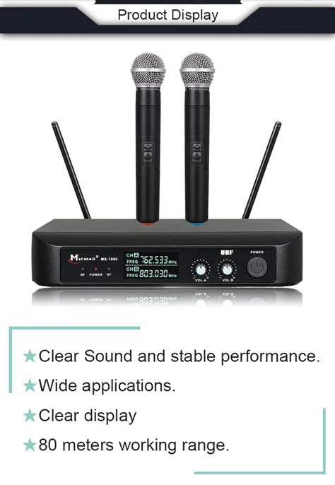 Professional Wireless Microphone System Professional With Ce ...