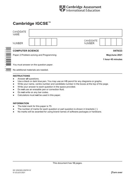 Paper 2 Exam 6 Pdf Data Type Sql