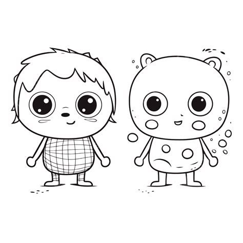 아이 개요 스케치 드로잉을위한 소년 캐릭터 46 Off