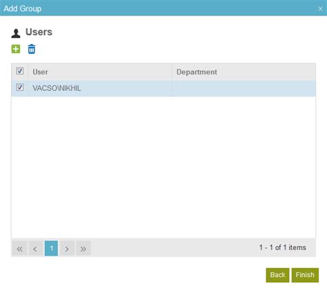 add group users screen