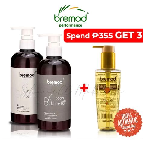 Bremod Premium Shampoo And Conditioner 400ml Set Plus Argan Serum Anti