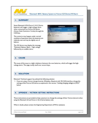 Pylontech Error Diagnostic Processes And Test Report Forms