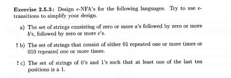 solved exercise 2 5 3 design e nfa s for the following