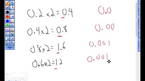 Fractional Decimal Numerals To Binary Example 3 Youtube