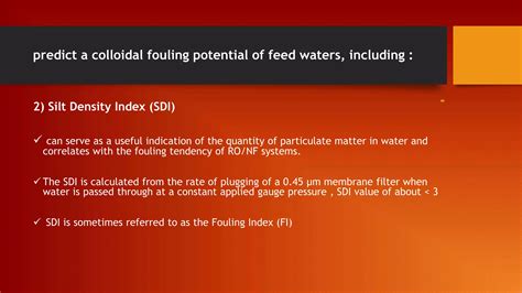 Membrane Fouling In Reverse Osmosis Pptx