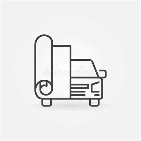 Car Vinyl Wrap Vector Detailing Concept Icon In Outline Style Stock