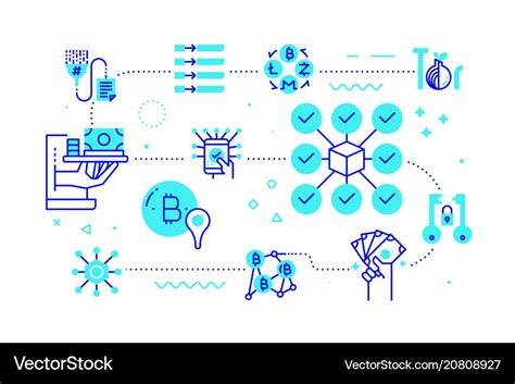 Blockchain Technology Concept Royalty Free Vector Image