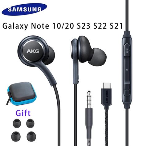 [aliexpress] 삼성 오리지널 C 타입 유선 Akg 인이어 이어폰 마이크 헤드폰 갤럭시 노트 20 울트라 S23 S22 S21 3 5 이어폰 Usb C 타입