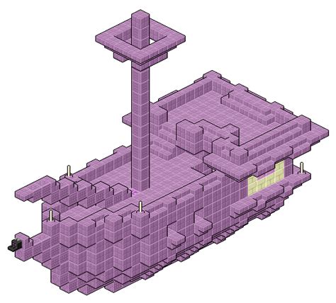 Isometric Minecraft End Ship