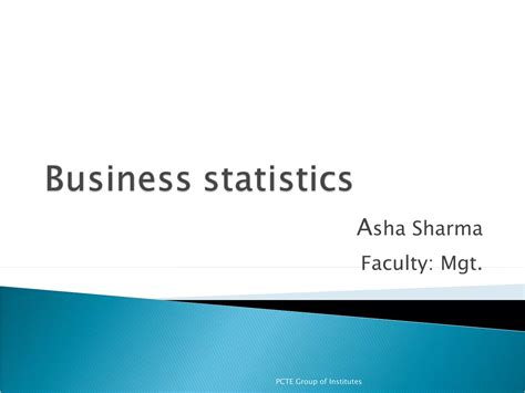 Introduction To Statistics Ppt