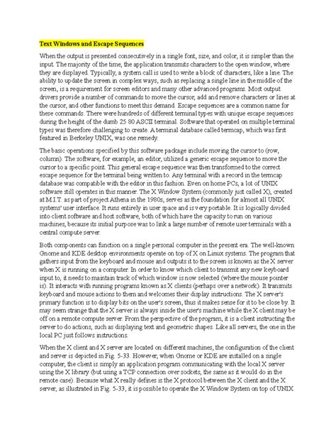 Text Windows And Escape Sequences The Majority Of The Time The Application Transmits