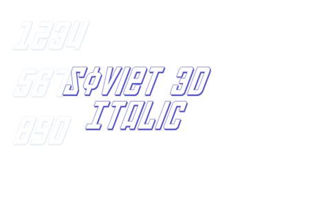 Soviet 3d Italic Font Free [download Now]