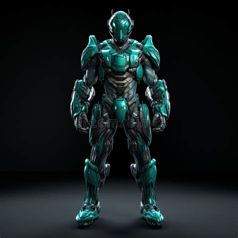 Green Metallic Suit Zbrush Style Mecha Anime With Volumetric Lighting