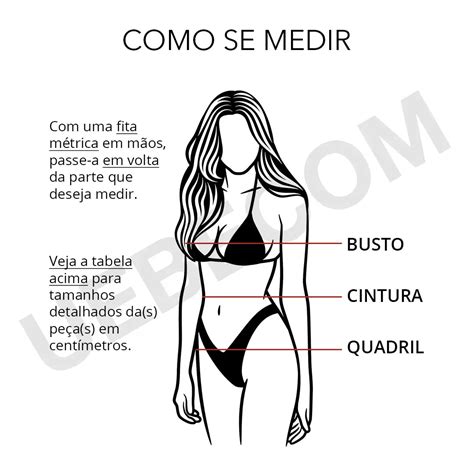 Guia Medidas Corpo Biquini Uebecom