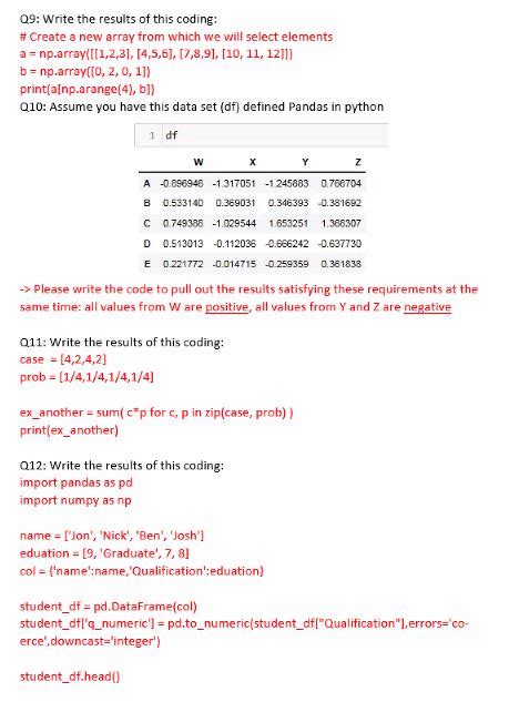 Q Write The Results Of This Coding Create A New Chegg