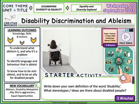 Cre8tive Resources Ableism And Disability Discrimination