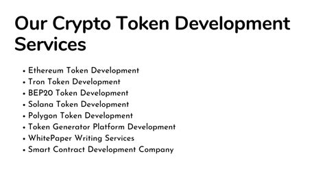 Ppt Token Development Services Powerpoint Presentation Free Download