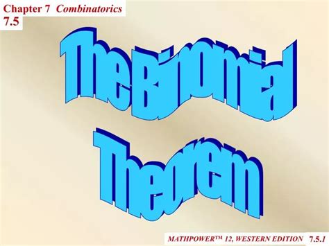 PPT The Binomial Theorem PowerPoint Presentation Free Download ID