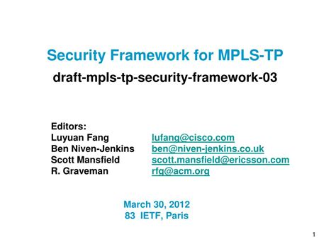 Ppt Security Framework For Mpls Tp Draft Mpls Tp Security Framework 03 Powerpoint Presentation