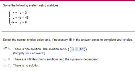 solved solve the following system using