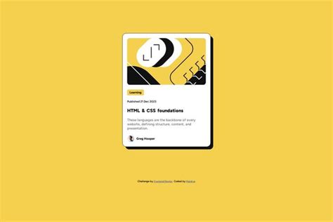 Frontend Mentor Blog Preview Card Html Css Coding Challenge Solution