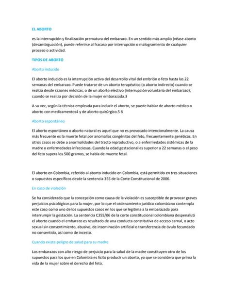 Aborto En Colombia Pptx