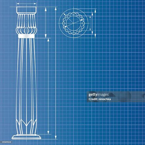 Column Blueprint High Res Vector Graphic Getty Images