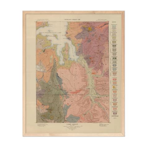 Yellowstone Geologic Map Of Lake Section 1904 Map Yellowstone Map