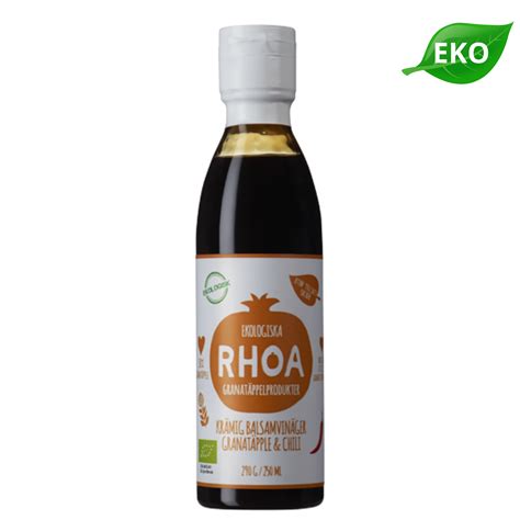 Rhoa Ekologisk Krämig Balsamvinäger Granatäpple And Chili 290 G Delihem