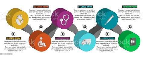 프레 젠 테이 션 비즈니스 Infographic 6 옵션과 함께 서식 파일입니다 벡터 일러스트입니다 0명에 대한 스톡 벡터 아트 및 기타 이미지 Istock